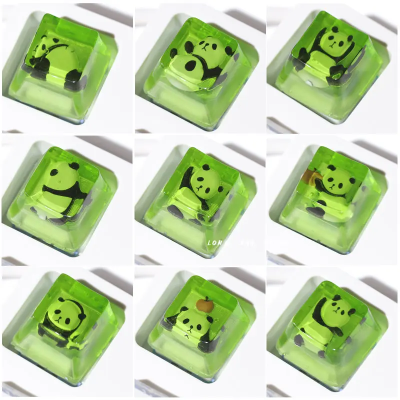 Panda Keycaps OEM Profile Resin Personalized Cartoon Keycaps