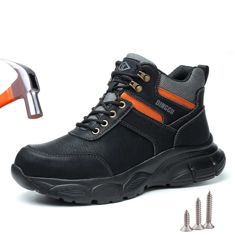 Lightweight Work Safety Boots Men Anti-smash Anti-puncture Steel Toe ...
