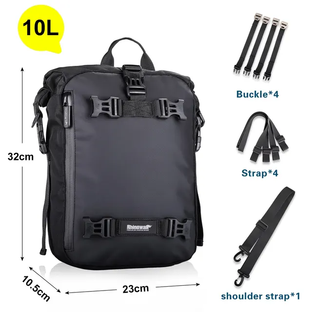 Rhinowalk Motorcycle Rear Seat Bag 10L Or 20L Or 30L Waterproof Saddle ...