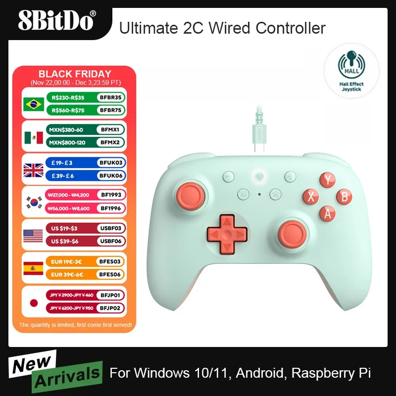 AKNES-8BitDo-Ultimate-C-2C-Kablolu-Oyun-Denetleyicisi-Gamepad-Joystick ...