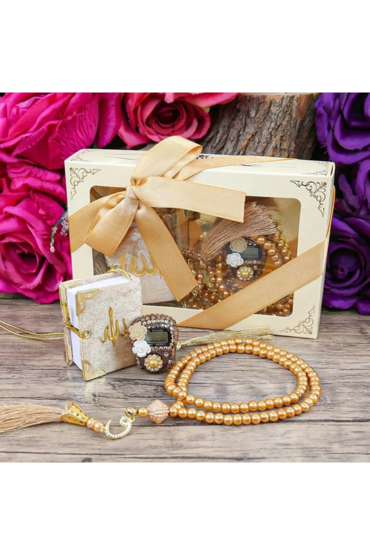 Mini-Quran-Set-Koran-With-Tasbeh-Rosary-And-Luxury-Stone-Dhikr-Device ...