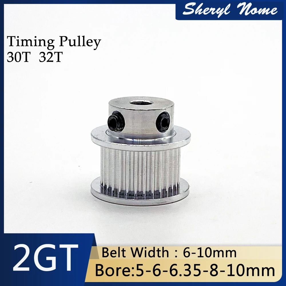 3D-printer-2GT-synchronous-wheel-30-32-tooth-drive-belt-pulley-stepper ...