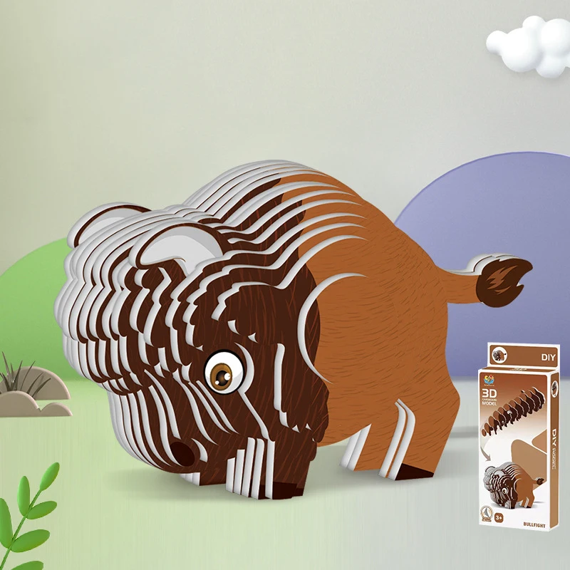 Animal-3D-Paper-Puzzle-For-Kids-Educational-Montessori-Toys-Funny-DIY ...