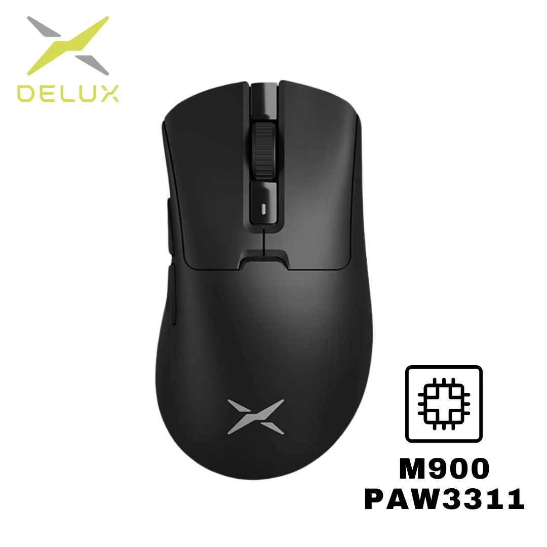 Delux-M900-Mouse-ergon-mico-sem-fio-para-jogos-Ratos-com-fio-recarreg ...
