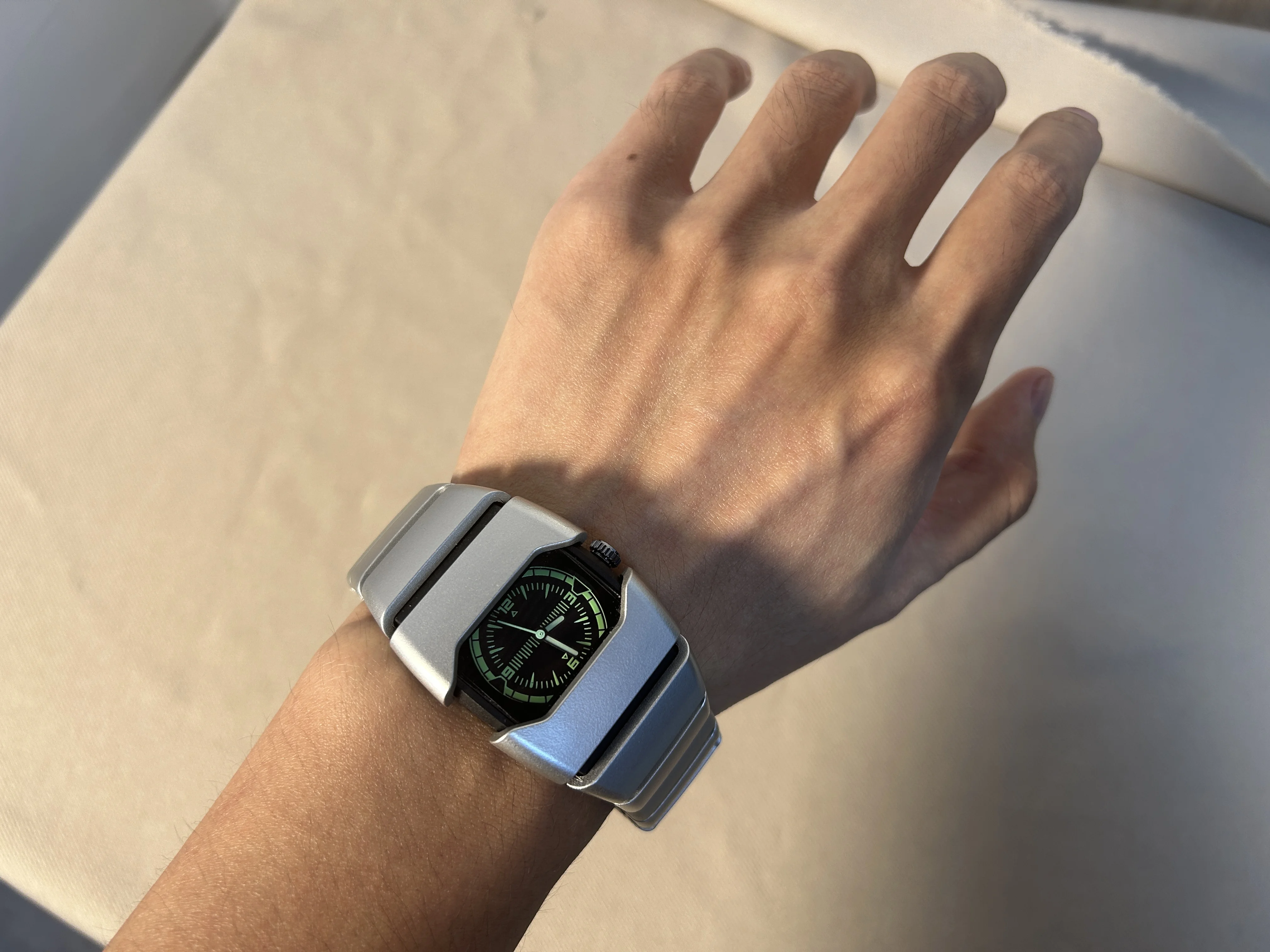 Vintage y2k watch pointer digital display alloy watch, retro future ...