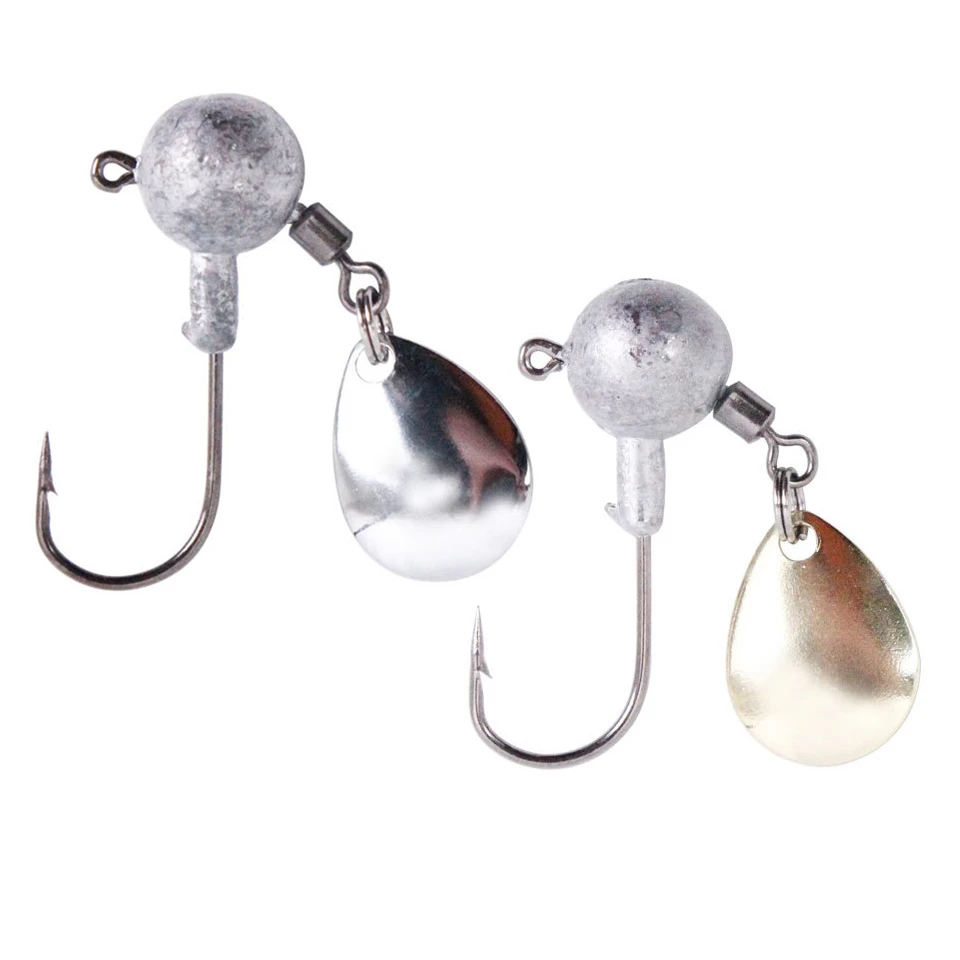 Jig Head Spinner Blade | Jig Head Hook Spinner | Jig Head Fishing Hook ...