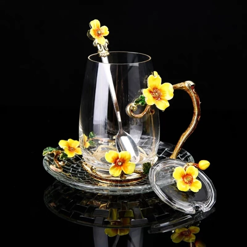 New-beautiful-enamel-Mug-coffee-cup-creative-Home-Drinkware-Crystal ...