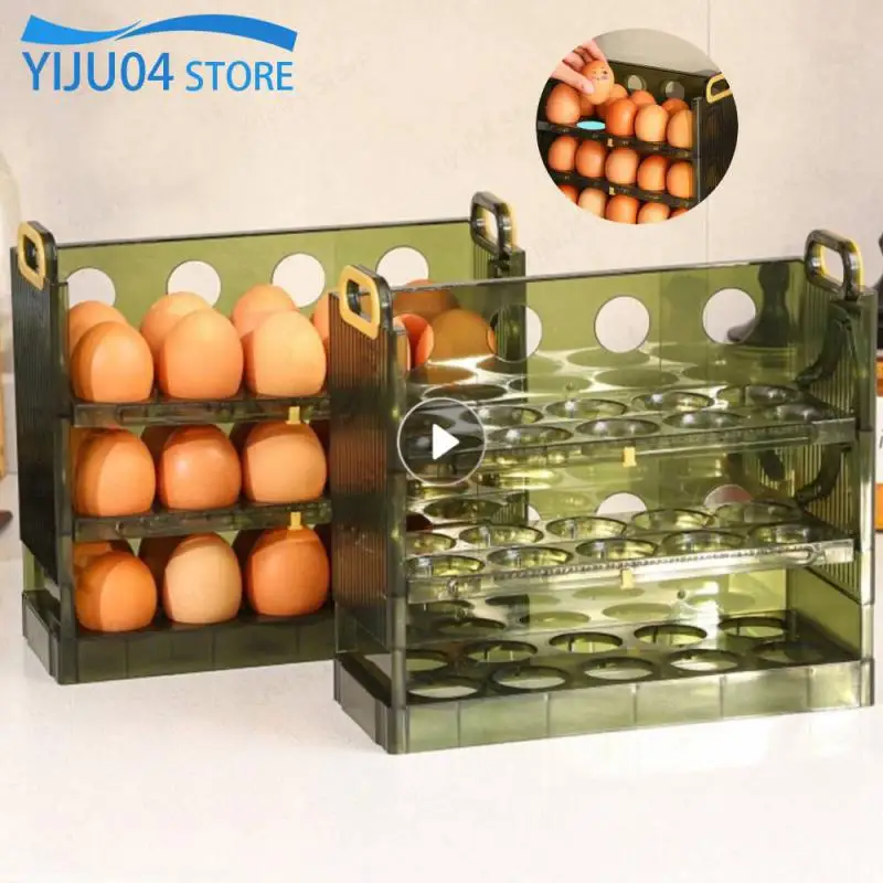 Egg-Storage-Box-Refrigerator-Side-Door-Rack-Reversible-Tray-Kitchen-Egg ...