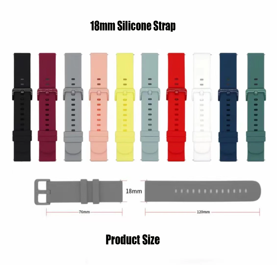 18MM Silicone color buckle Strap For Fossil Gen 4 Q Venture HR/Gen 3 Q ...