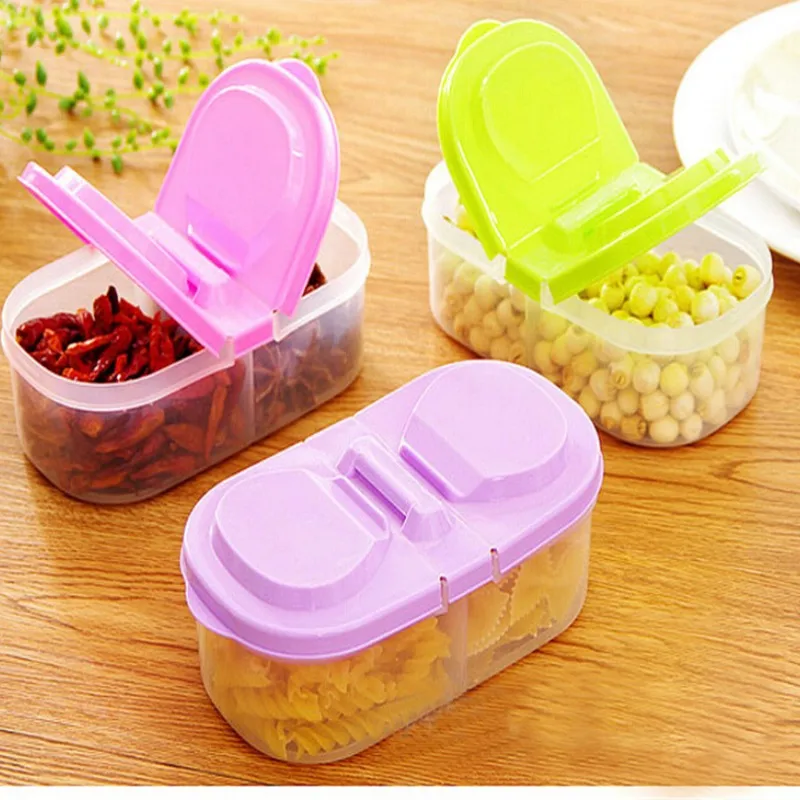 Пластиковая банка для хранения сушеных фруктов с двойным отделением Aliexpress