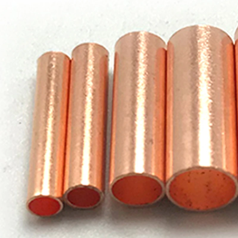 1000pcs 6mm2 Gt-6 Φ4 Mm Copper Connecting Pipe Wire Joint Small Copper Tube Copper Connection ...