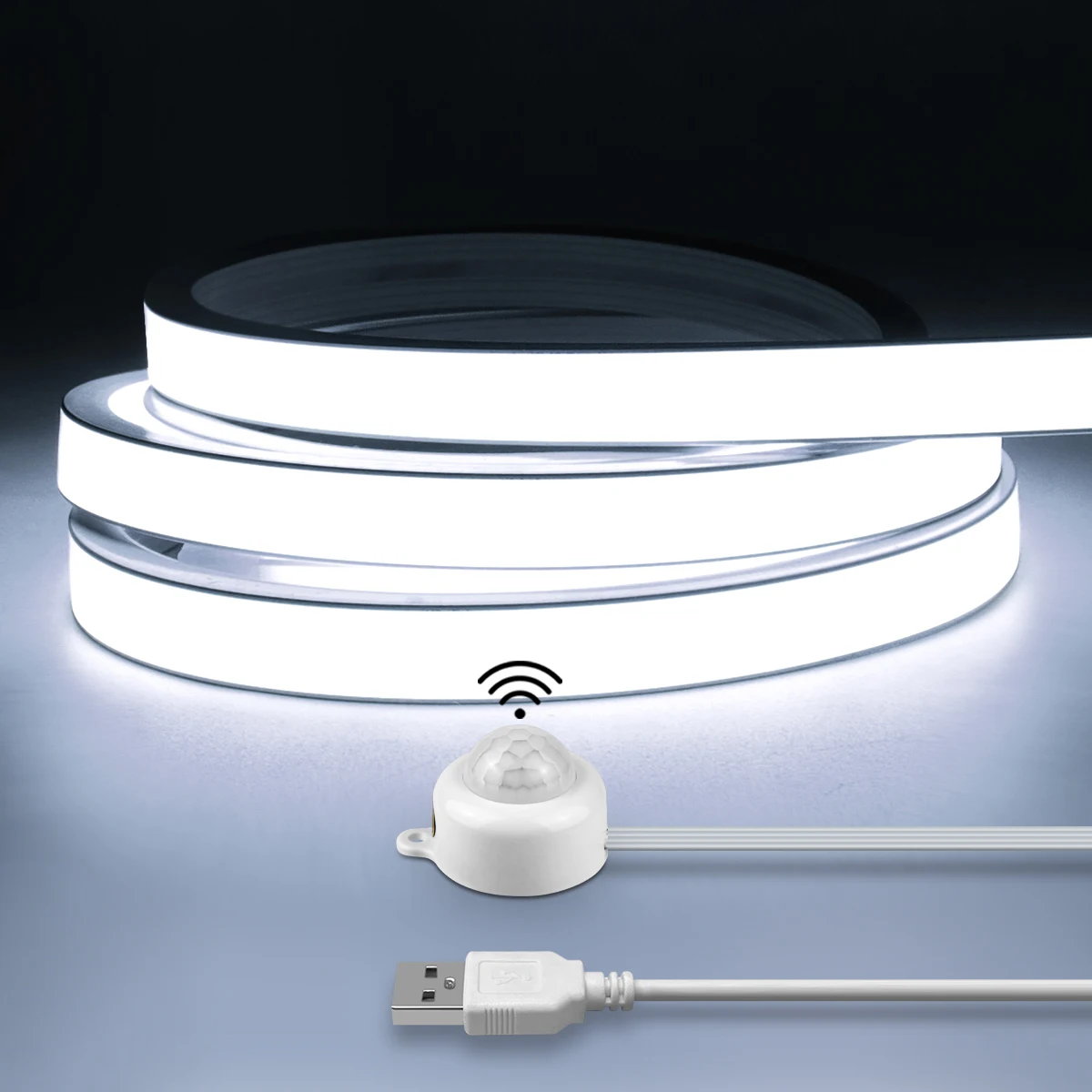 Smart-PIR-Motion-Sensor-Super-Bright-COB-LED-Strip-Neon-Light-Auto-ON ...