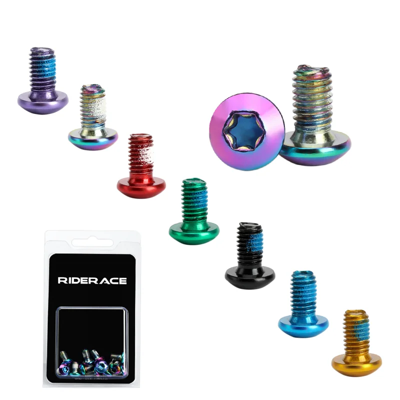12PCS-Bicycle-T25-Screws-Alloy-Colourful-Bike-Disc-Brake-Screws-M5x9mm ...