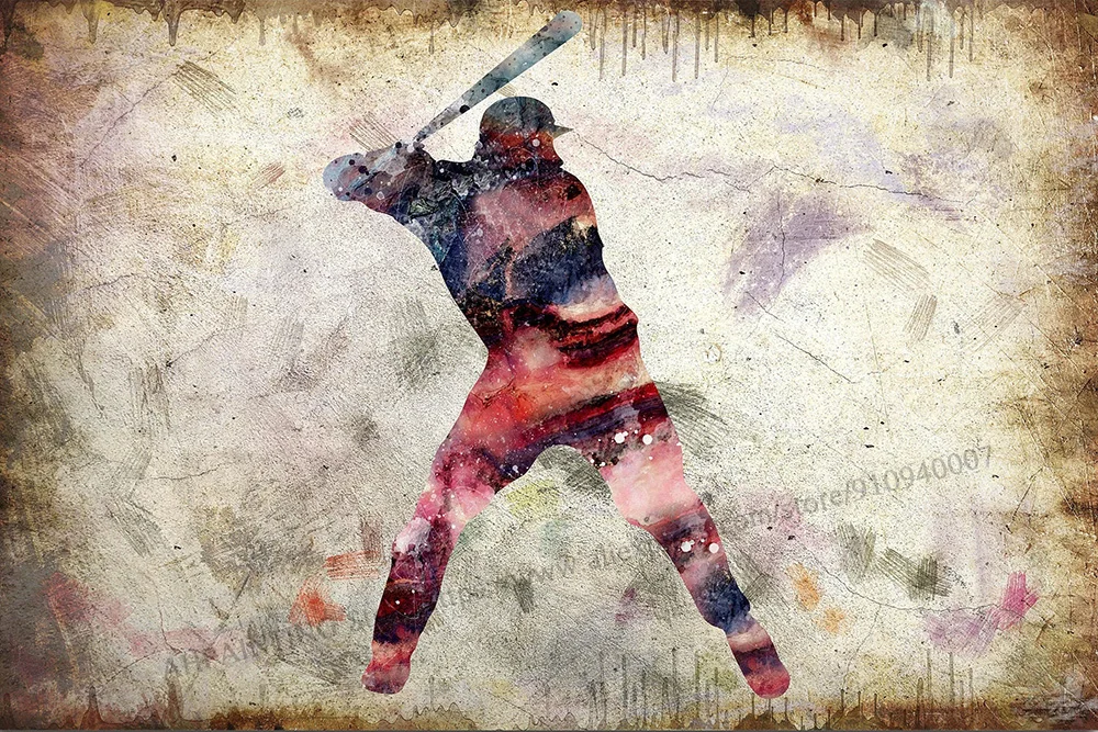 Abstract Baseball Painting