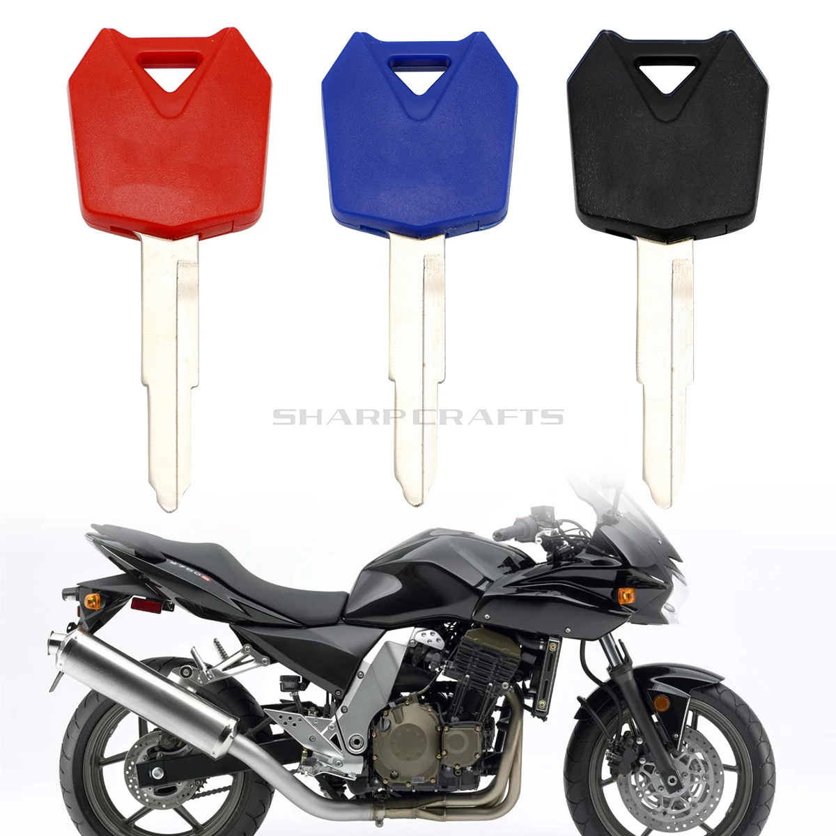 Motorcycle Blank Key Uncut Blade For Kawasaki ZX6R ZX7R ZX9R ZX900 ...