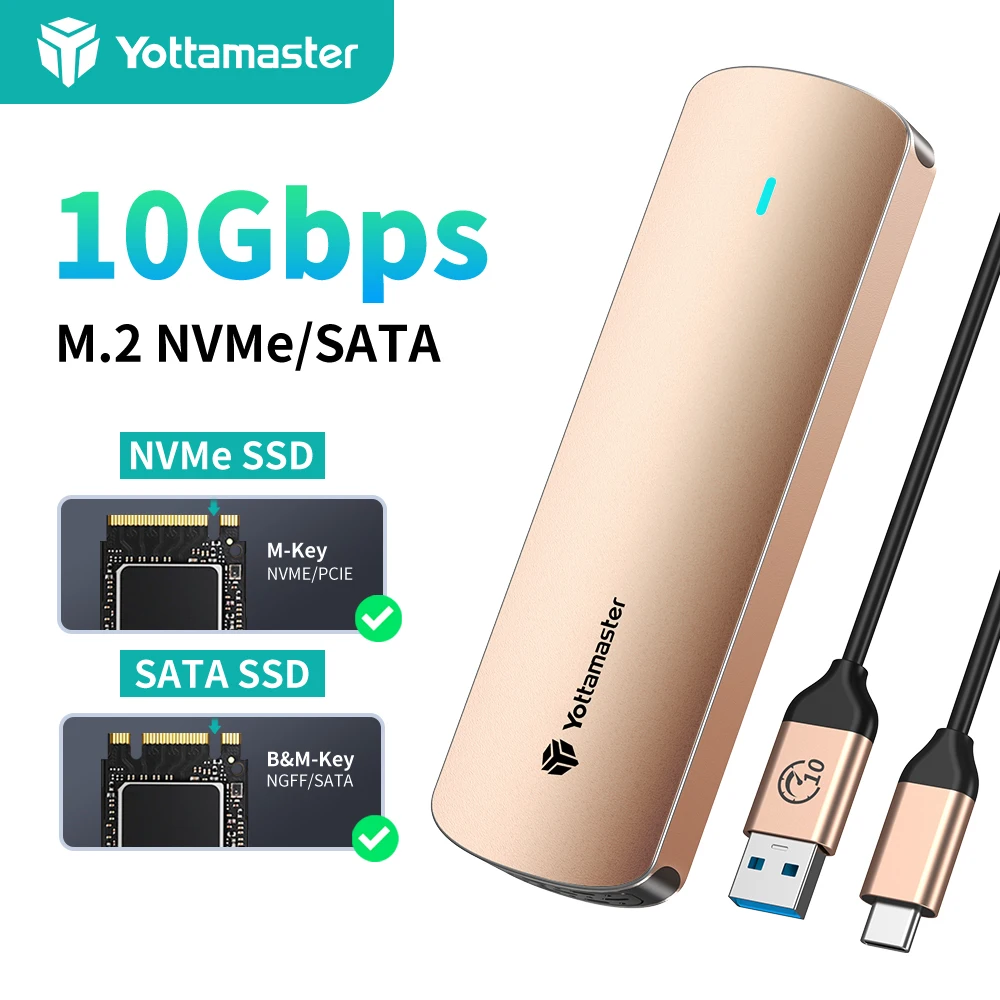 Yottamaster-M-2-NVMe-SATA-SSD-Enclosure-Dual-Protocol-10Gbps-NVMe-5Gbps ...