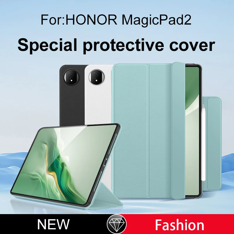 Tablet protective case for Honor Magic Pad 2 made of genuine leather ...