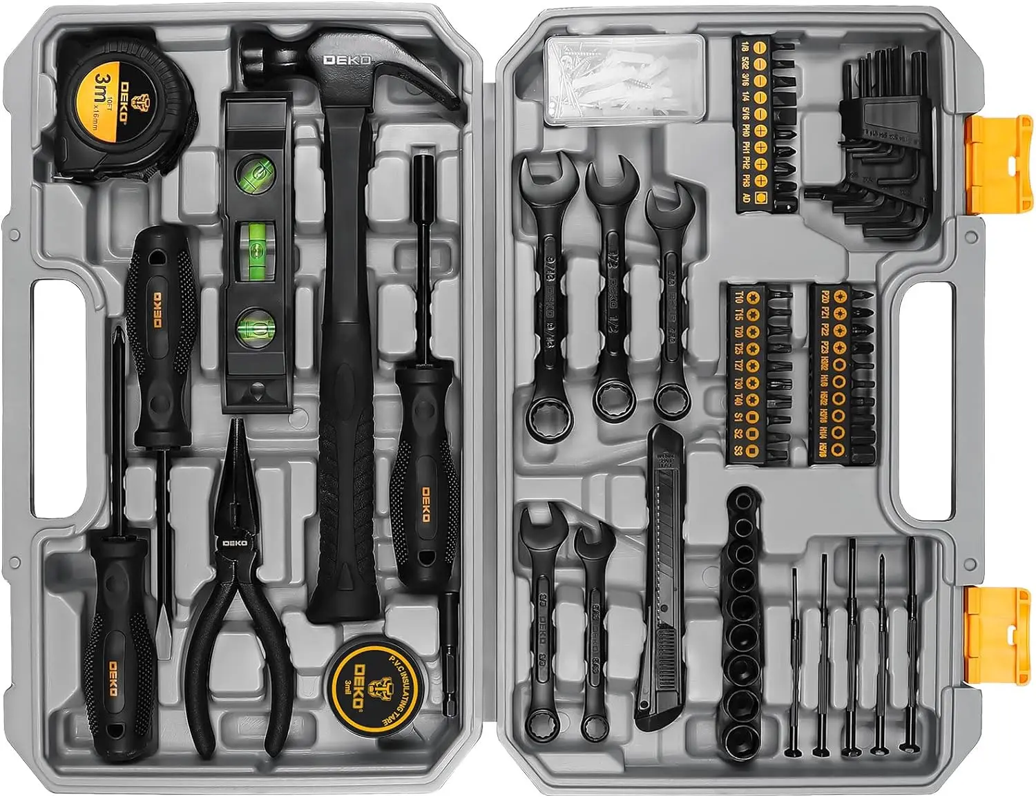 DEKO-Tool-Kit-Set-Box-Home-Repair-Tools-Basic-Hand-Toolbox-Sets ...