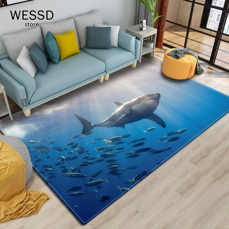 3D-Shark-Children-Carpets-Marine-Ocean-Animal-Print-Kid-s-Bedroom ...