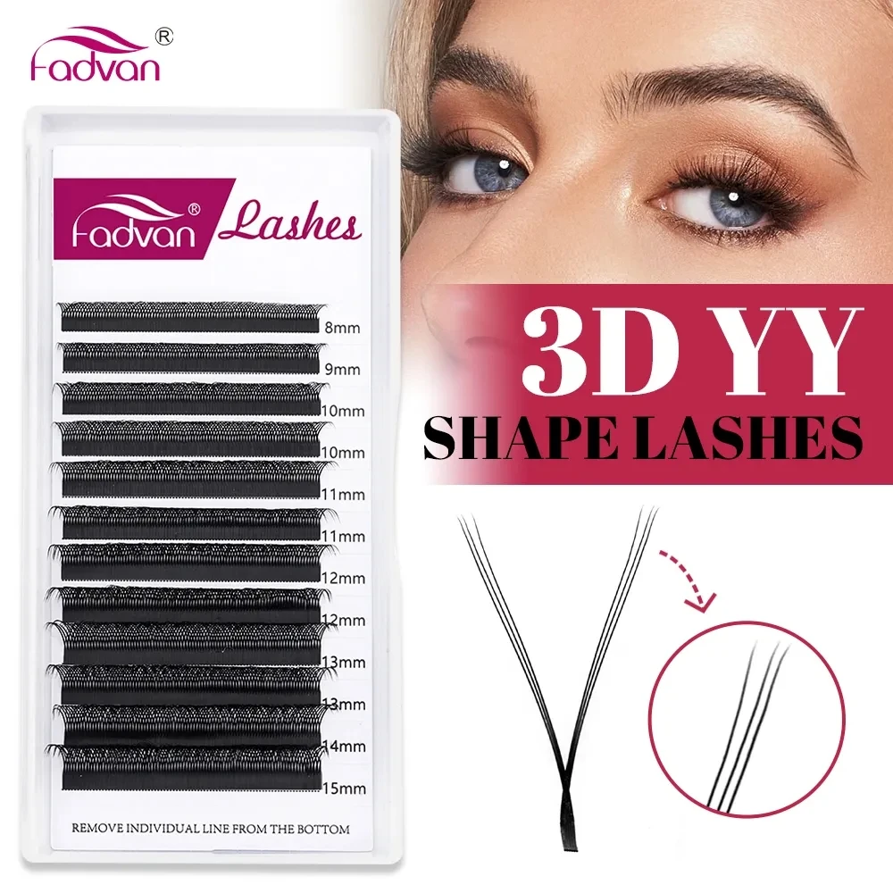 Fadvan-3D-YY-Shaped-Lashes-3-Split-Tips-Eyelash-Extension-Soft-BASF ...