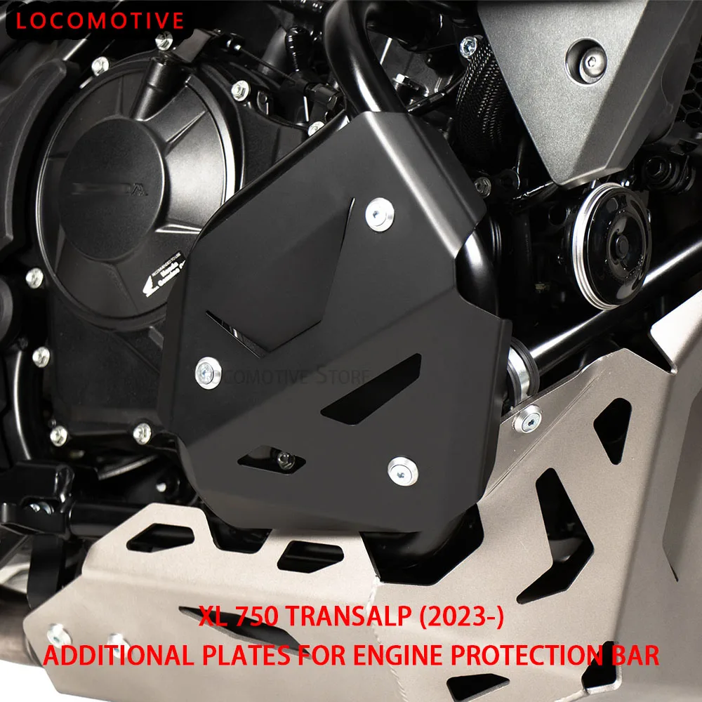 transalp xl750 2023 protection Engine Guard Bar Add-on Plate Protection ...