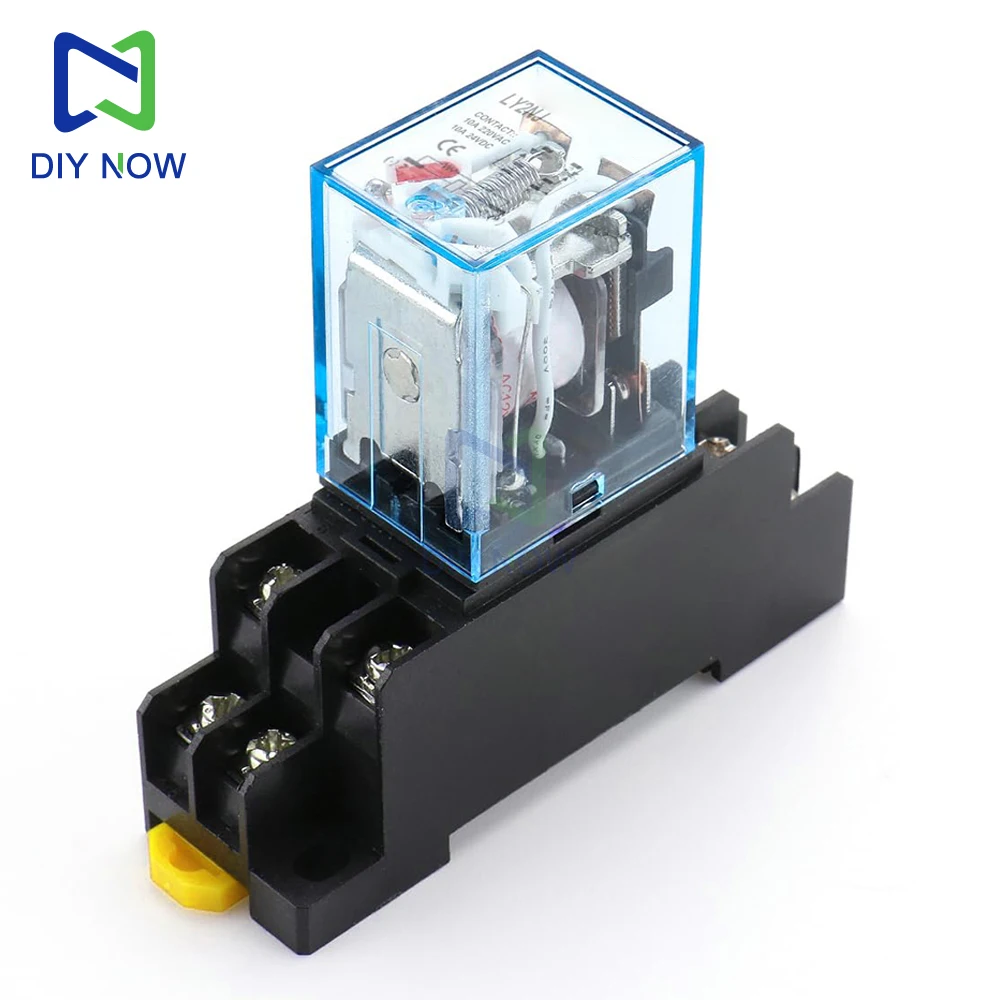LY2NJ Relay DC12V 24V AC 220V Coil Power Relay LY2NJ DPDT 8-pin HH62P ...