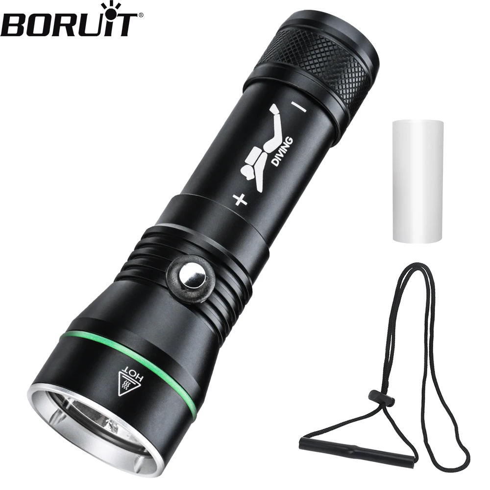 BORUiT-2000LM-LED-Scuba-Diving-Flashlight-Super-Bright-P50-IPX8 ...