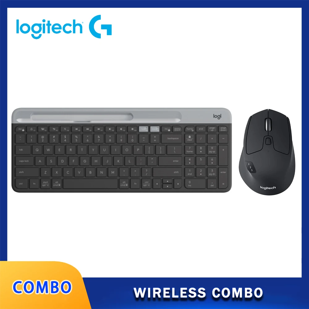 Logitech-Original-K580-2-4G-M720-Wireless-Office-Mouse-Keyboard-Ultra ...
