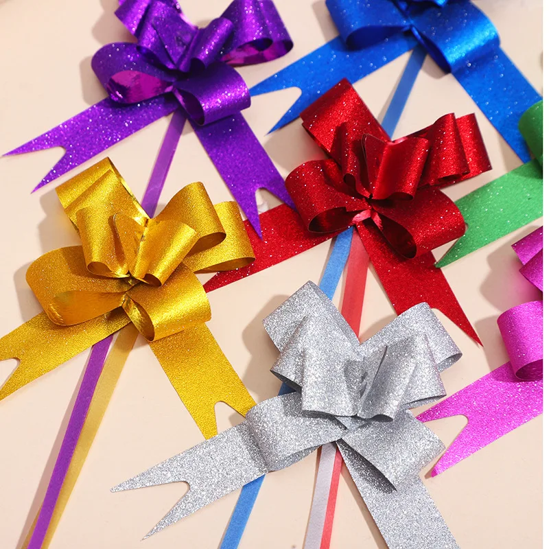 Glitter-Pull-Bows-Gift-Packing-Knot-Ribbons-String-Bows-Gift-Wrapping ...