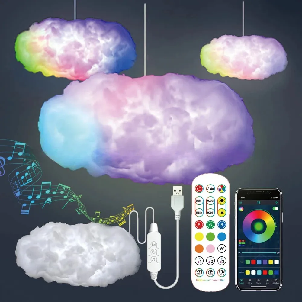 Creative-Big-Cloud-Lightning-Light-DIY-Thundercloud-LED-Light ...