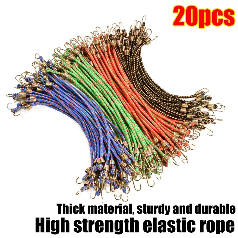 Elastic-Bungee-Cord-Heavy-Duty-Luggage-Straps-Rope-Hooks-25cm-Stretch ...