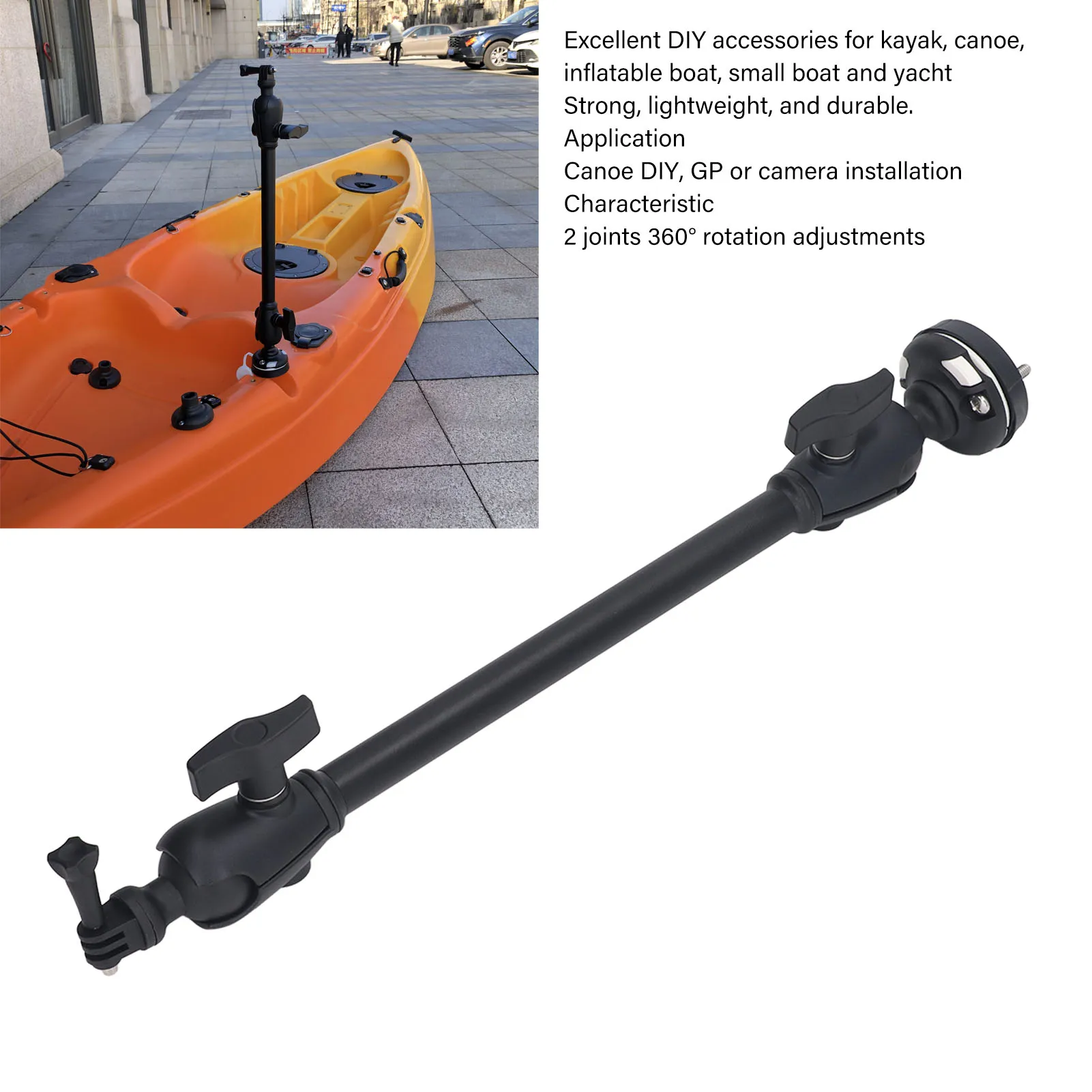 Adjustable Kayak Canoe Camera Mount Base Safety Camera Holders with ...