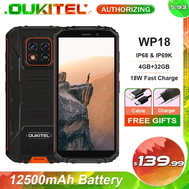 OUKITEL WP18 12500mAh IP68 & IP69K Rugged Mobile Phone 5.93'' TFT HD+ ...
