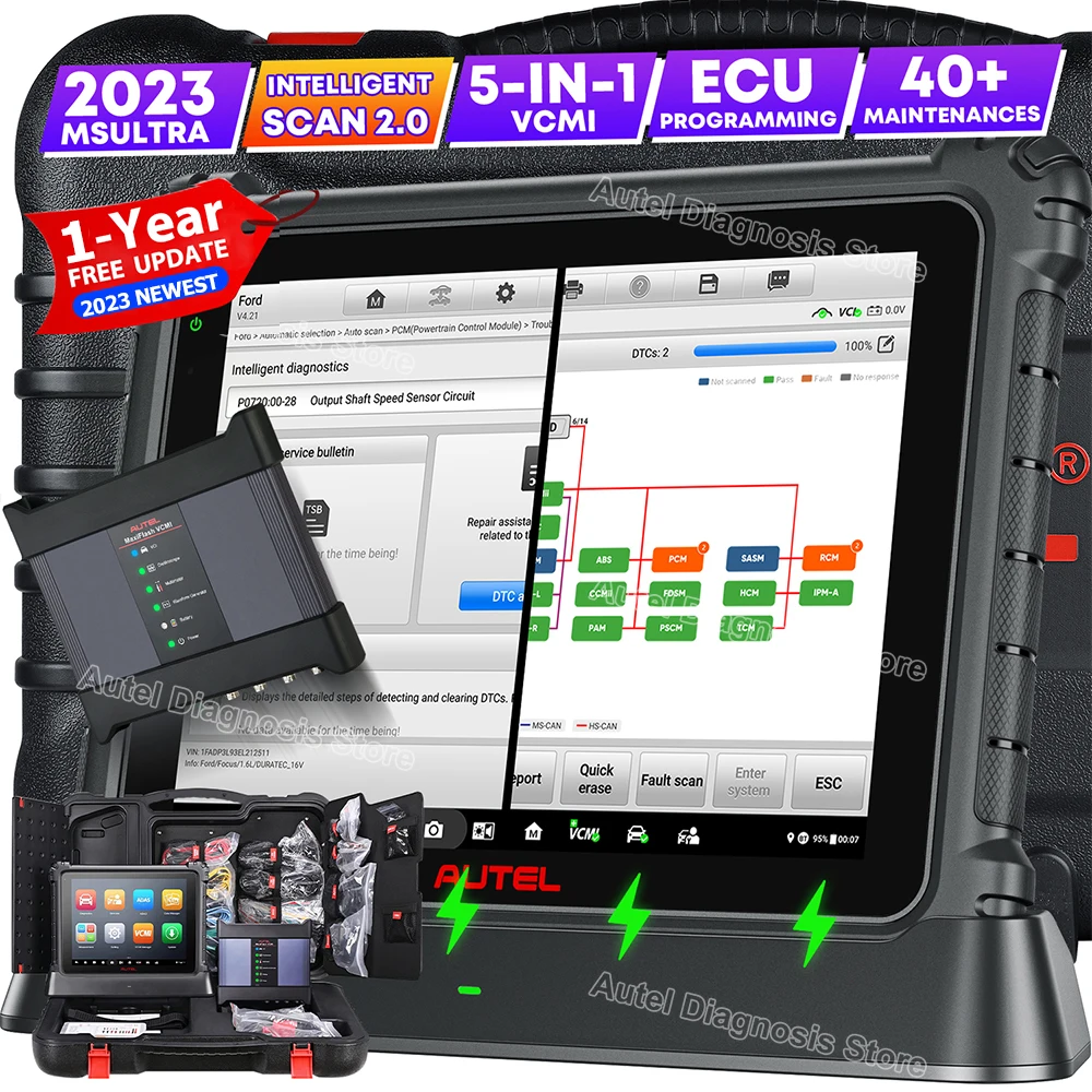 Autel-MaxiSystems Ultra Scanner, MSUltra Ferramenta de Diagnóstico ...