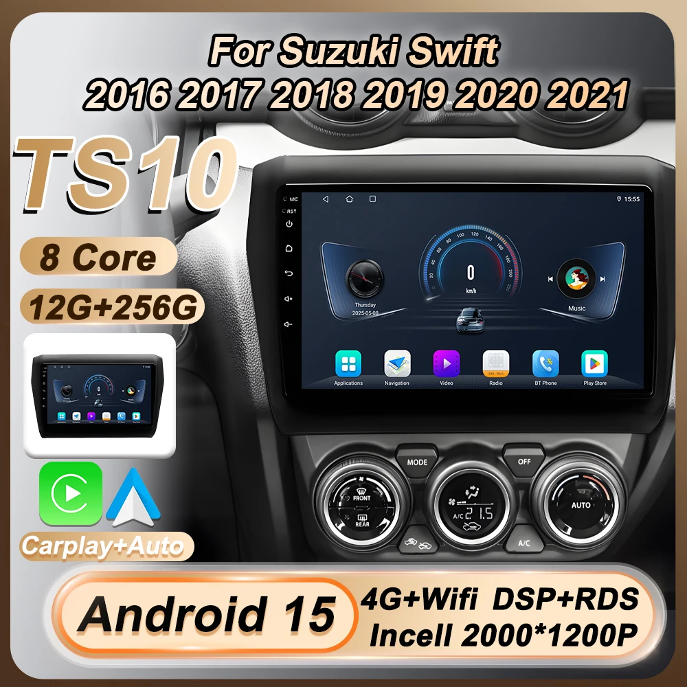 Wireless Carplay Auto Car Radio Carplay Screen For Suzuki Swift 2016 ...