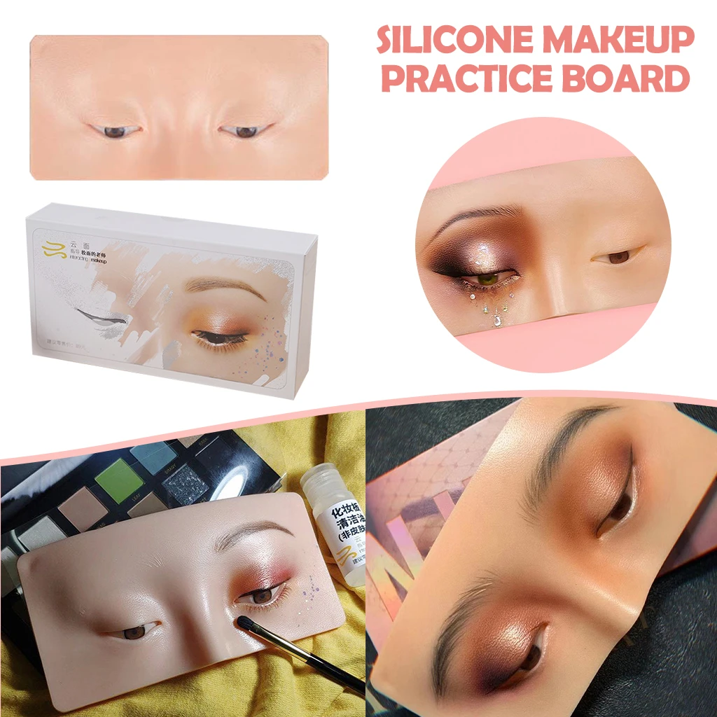 Silicone Makeup Practice Board Face Model 3d Bionic Skin Eye Makeup ...