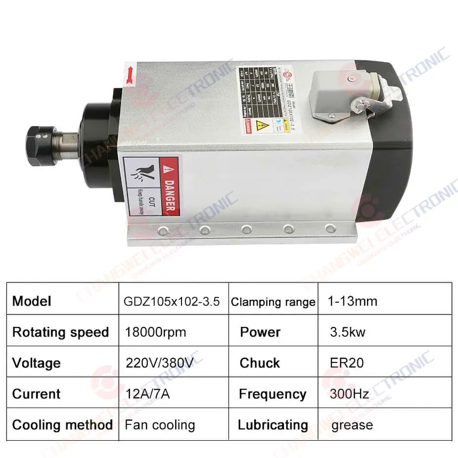 CNC-220V-380V-3-5KW-Square-Air-Cooling-Spindle-3-5Kw-Air-cooled-Milling ...