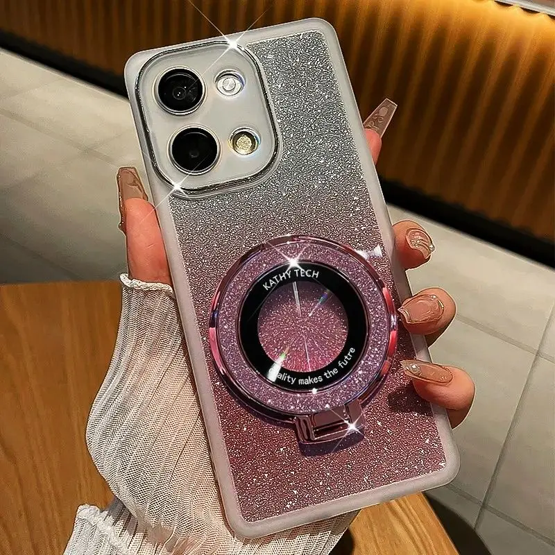 For-Infinix-Note-40-Pro-Case-Fashion-Soft-Glitter-With-Ring-Stand ...
