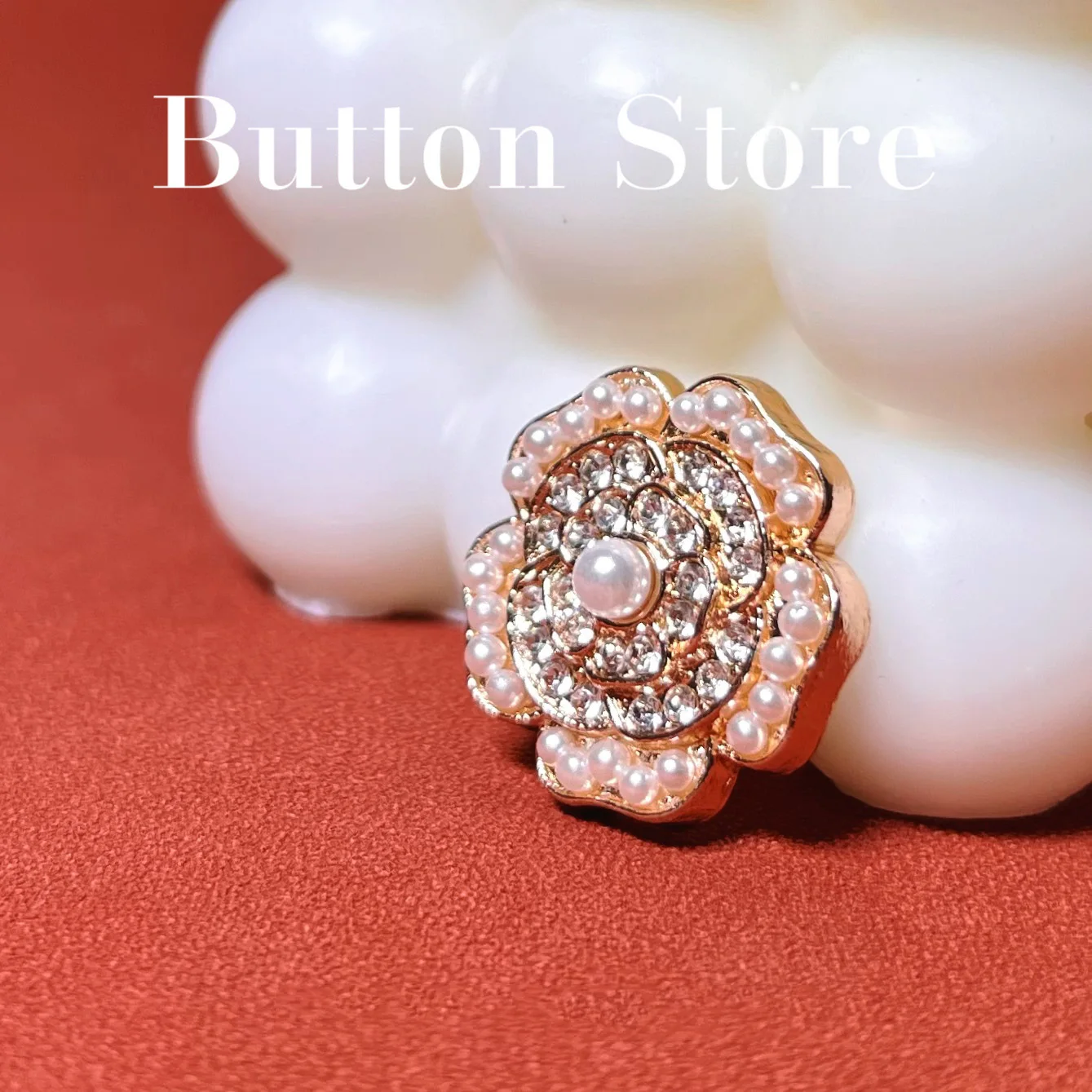 6pcs-Flower-Shape-Diamond-Studded-Pearl-Buttons-Luxury-Brand-Sewing ...