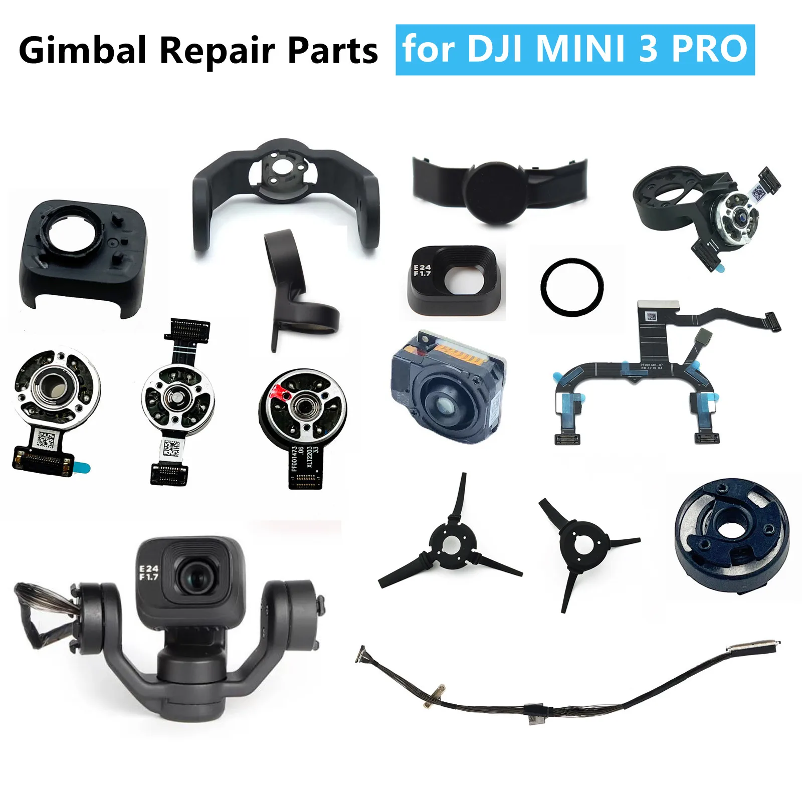 Genuine Repair Parts for DJI Mini 3 Pro Drone Gimbal Shell Camera Len Frame PTZ Signal Cable Yaw ...