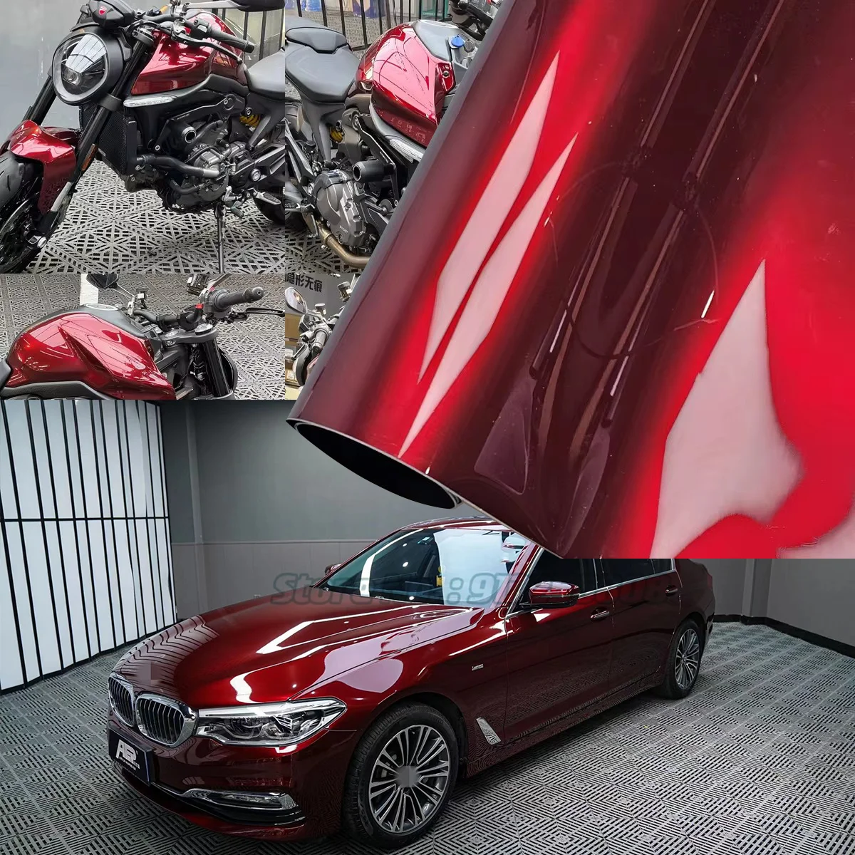 Highest-quality-super-gloss-metallic-Dragon-Blood-red-vinyl-wrap-film ...