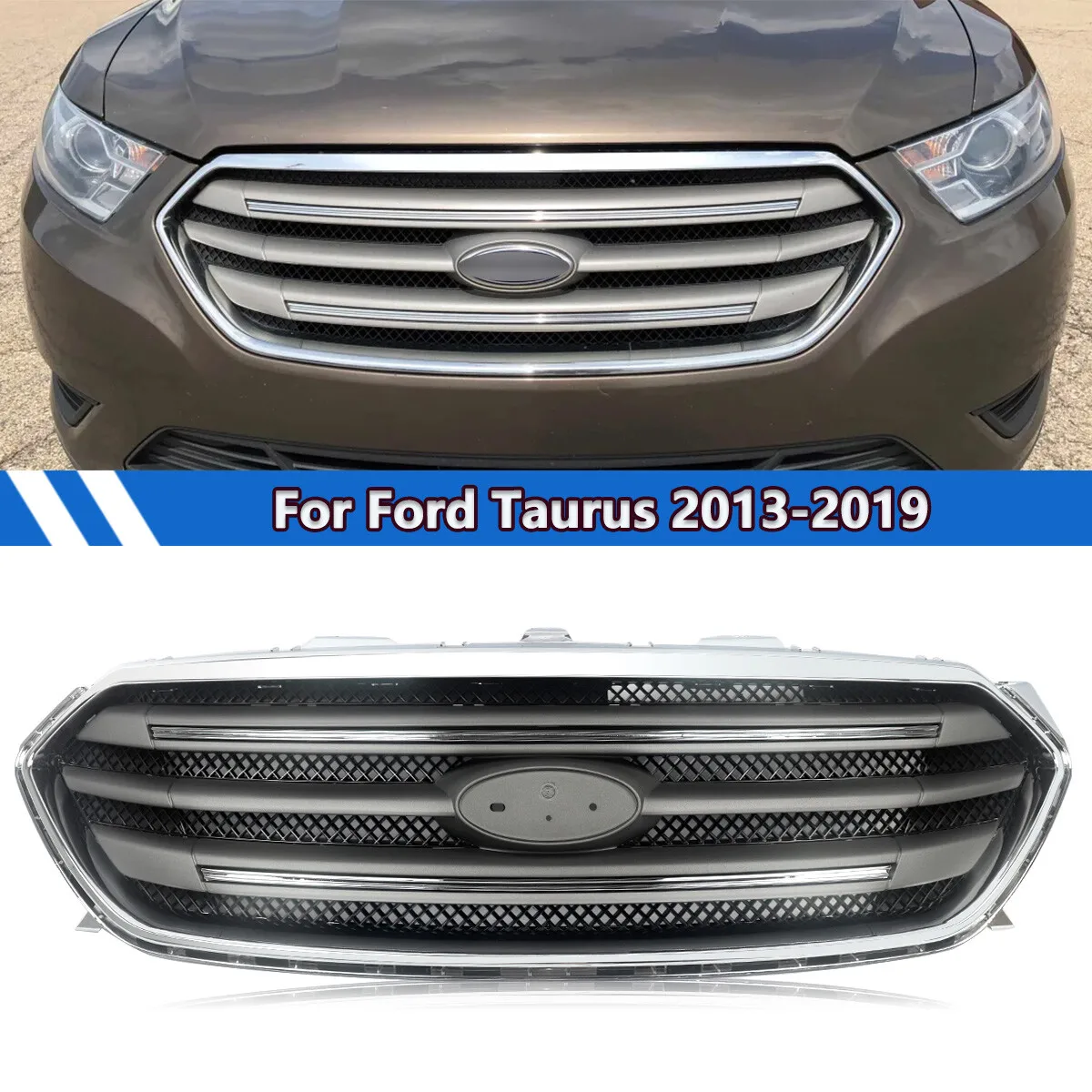 Car Front Grill Replace For Ford Taurus SE SEL Sedan 4-Door 2013 2014 ...