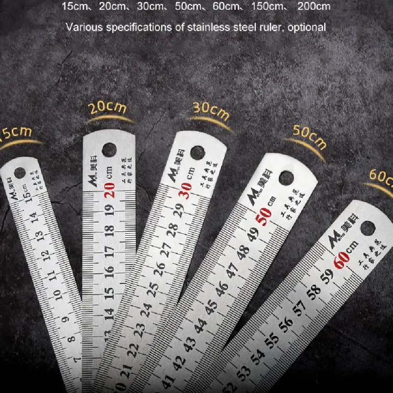 15-20-30-50cm-Stainless-Steel-Double-Side-Straight-Ruler-Centimeter ...