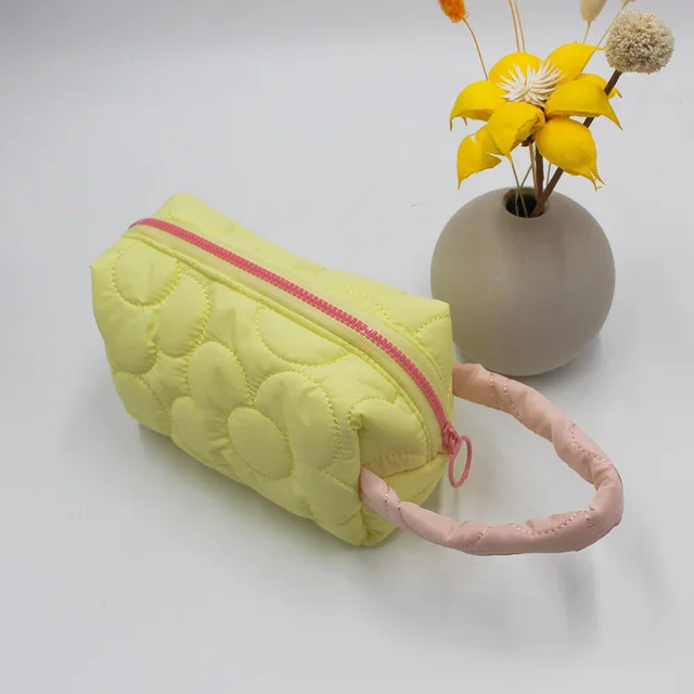 Female-Quilted-Padded-Top-handle-Bag-Cosmetic-Case-Makeup-Bags-Women ...
