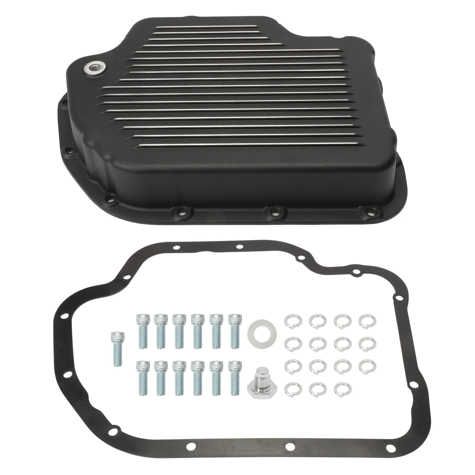 Transmission Oil Pan for GM TH400, 2-3/8" Pan Depth Drain Plug ...