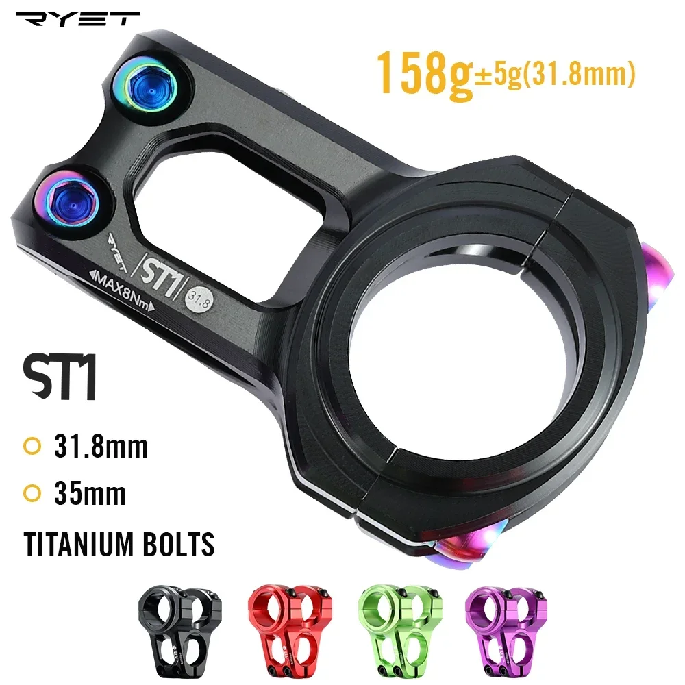 RYET MTB Stem Mountain 31.8mm 35mm Road Bike Stem Downhill Handlebar ...