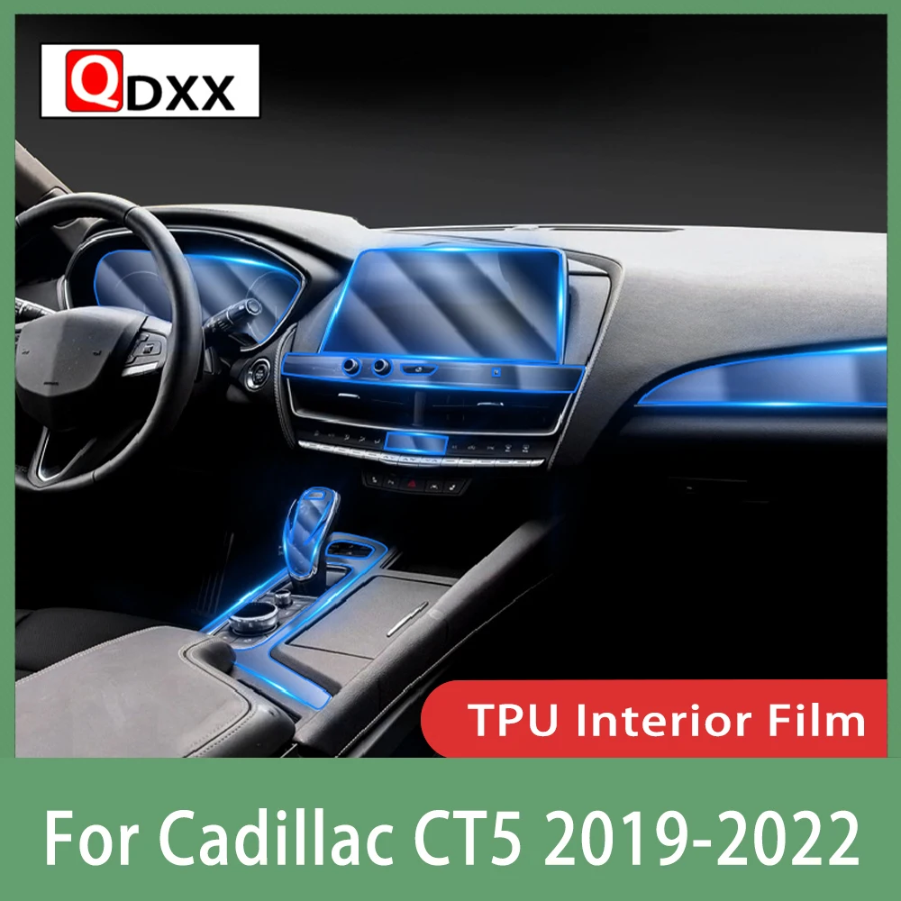For-Cadillac-CT5-2019-2022-21-Car-Interior-Center-console-Transparent-TPU-Protective-film-Anti ...