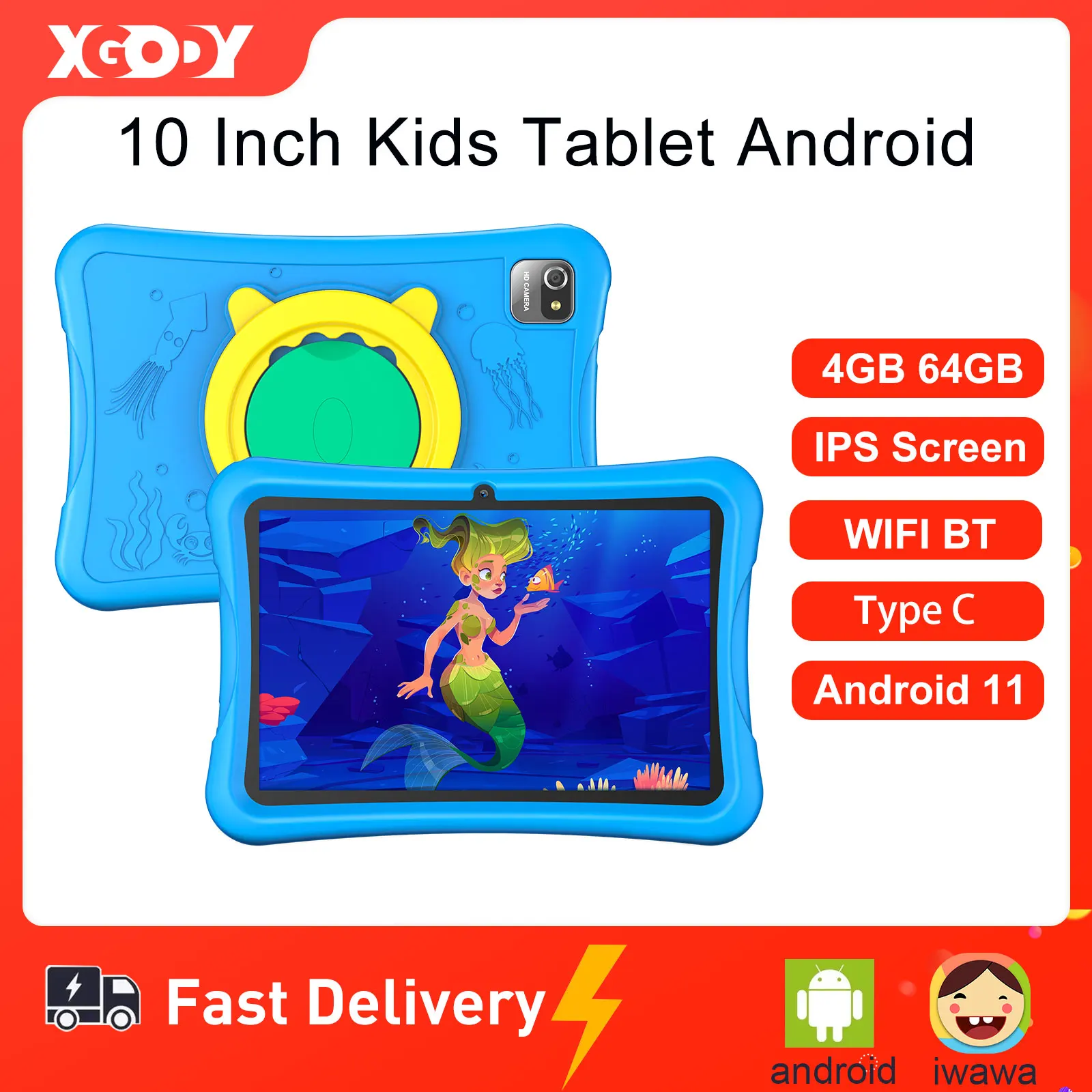 XGODY-Kids-Tablet-Children-Study-Tablets-for-Education-10-Inch-4GB-64GB ...