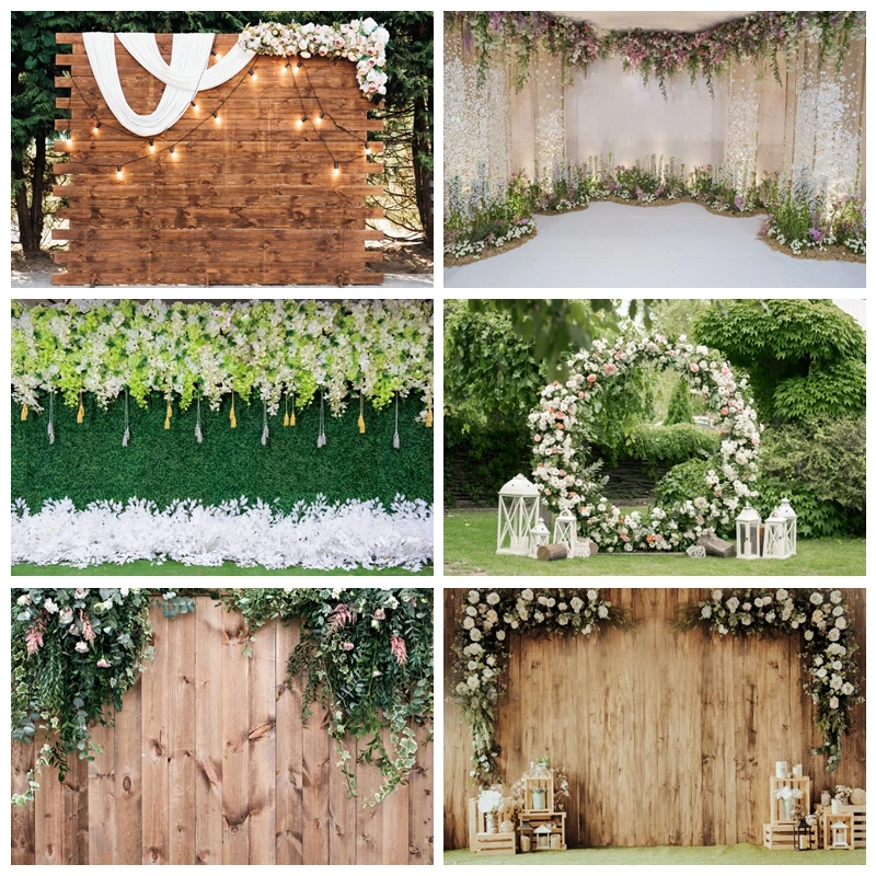 Wedding Backdrop Photocall Spring Flower Wreath Bloom Floral Birthday ...
