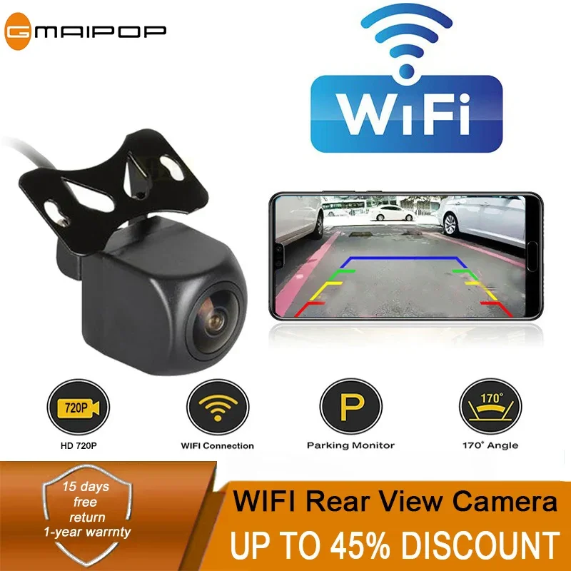Wifi-Reverse-Camera-HD-12-24V-170-Dash-Cam-Lens-Waterproof-DVR-Rearview ...